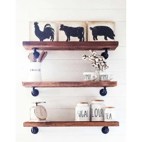 Farmhouse Shelves, Rustic Shelves, Floating shelf – Savvy Farmhouse ...